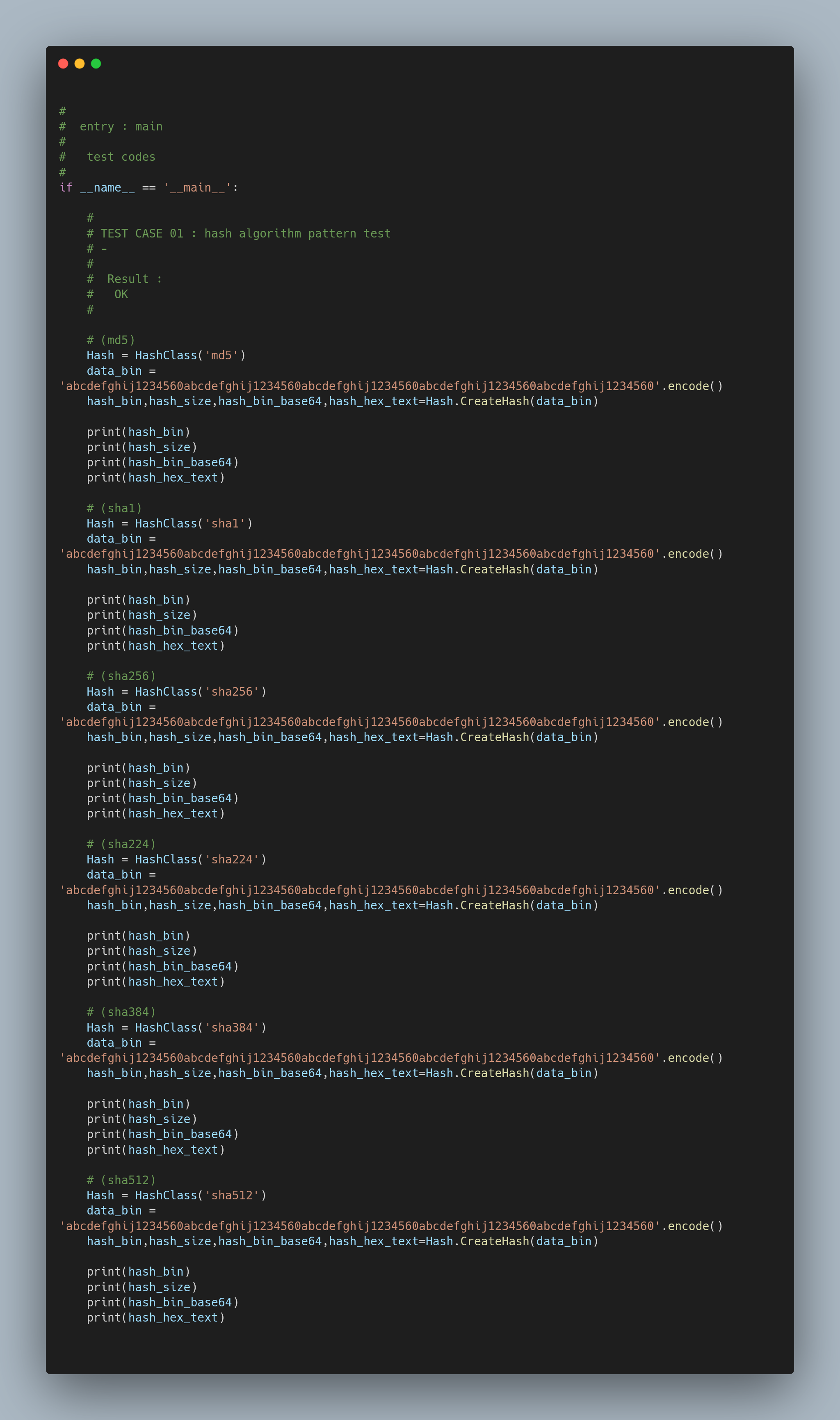 Hash Class | short code